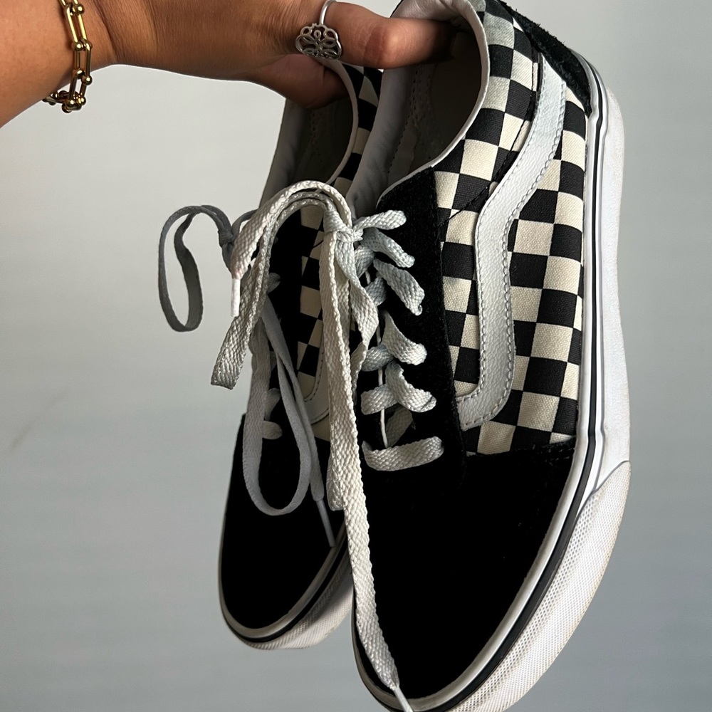 Black Checker Vans - Gem